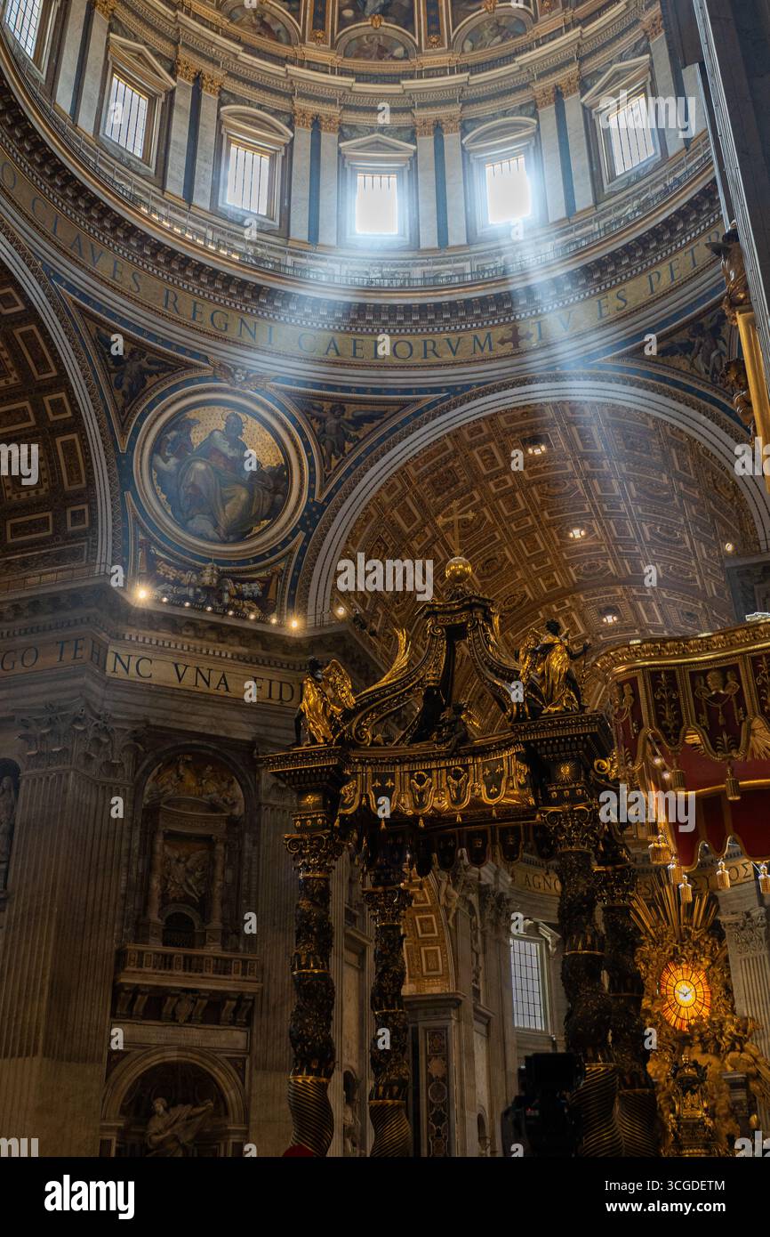 Travel and cultural imagery of Rome highlighting the Vatican, St. Peter ...
