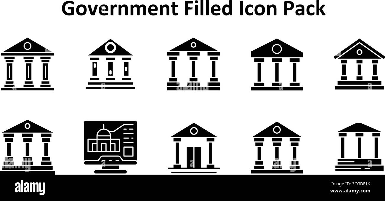 Themed icon set featuring 10 unique Solid Filled-style icons ...