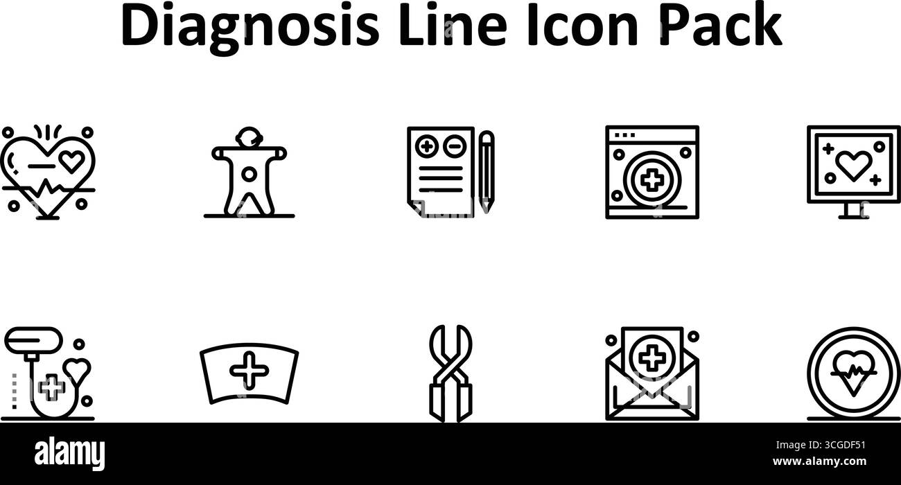 Downloadable vector pack of 10 Thin Line-style icons themed around ...
