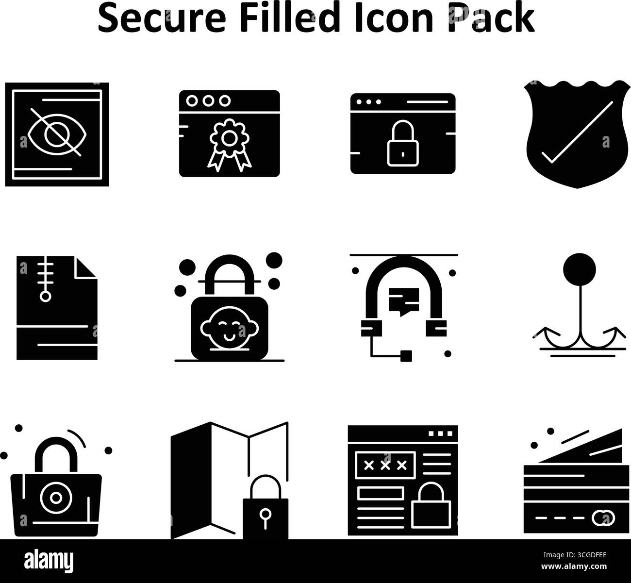 Featuring 12 icons in Solid Filled style, this set covers core elements ...