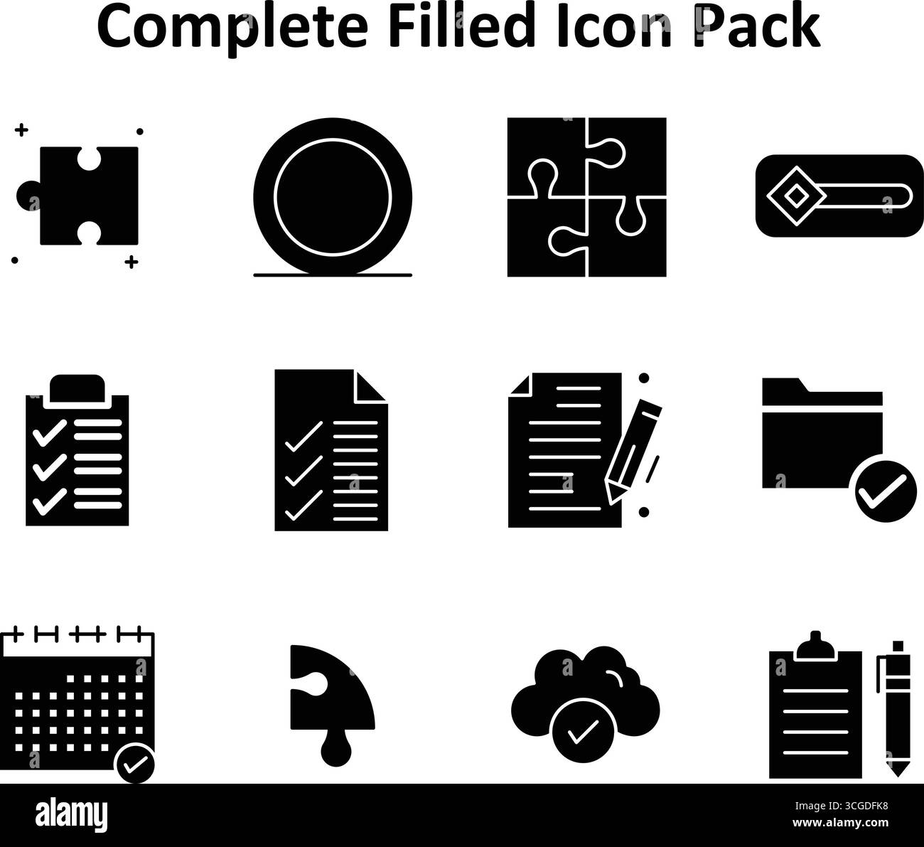 Featuring 12 icons in Solid Filled style, this set covers core elements ...