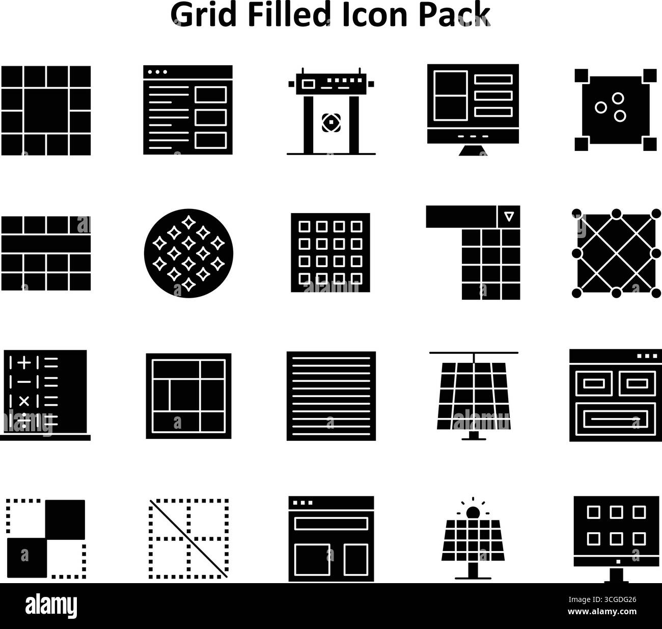 20 professionally crafted vector icons in Solid Filled style for the ...