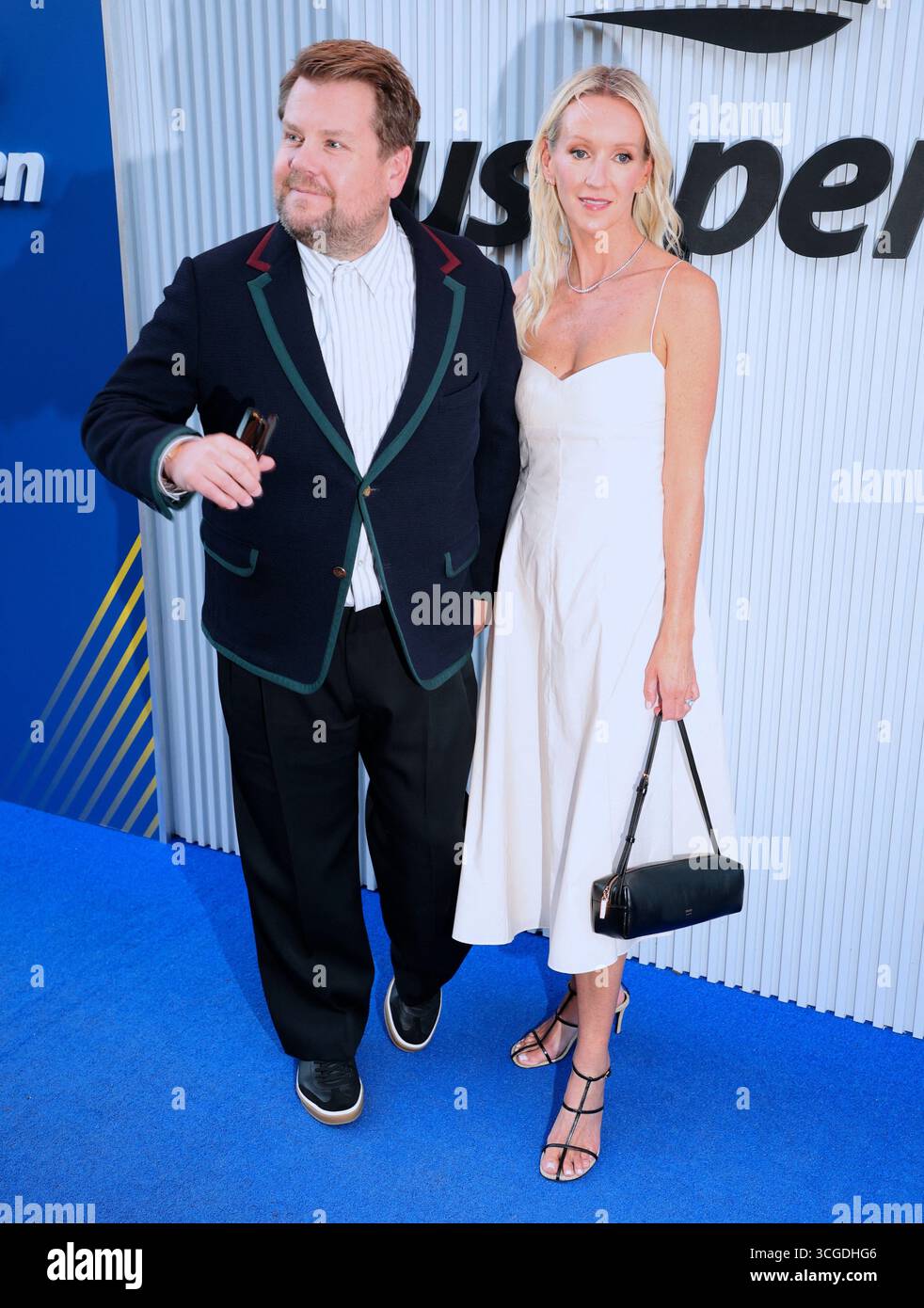 James Corden and Julia Carey arrive at the US Open in New York on ...