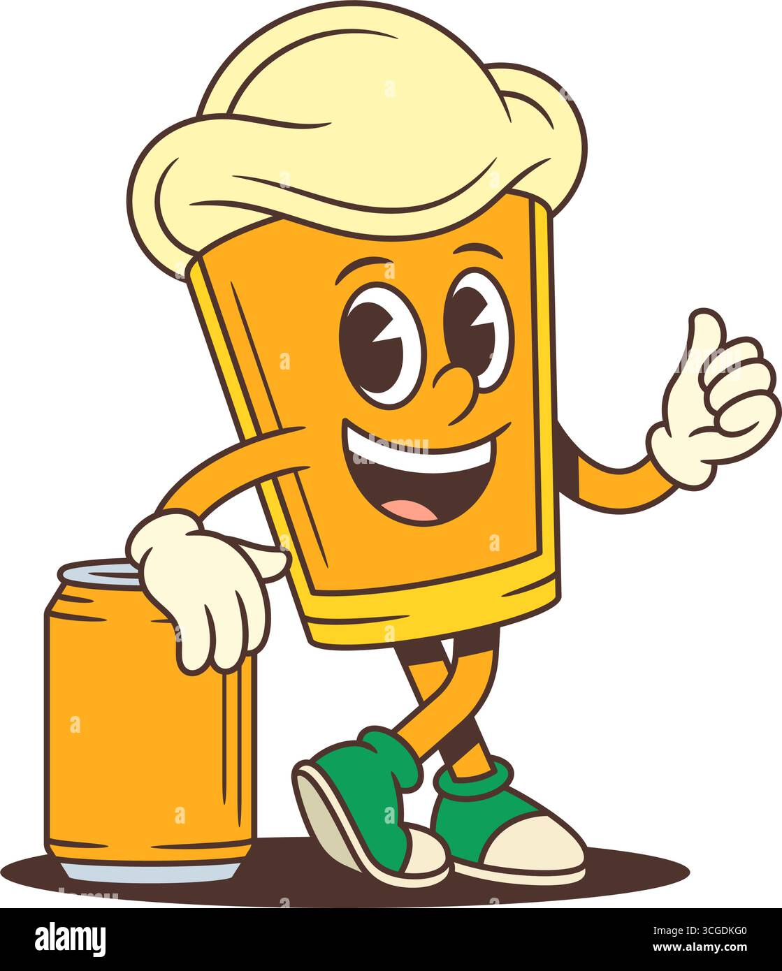 Playful cartoon beer glass hi-res stock photography and images - Alamy