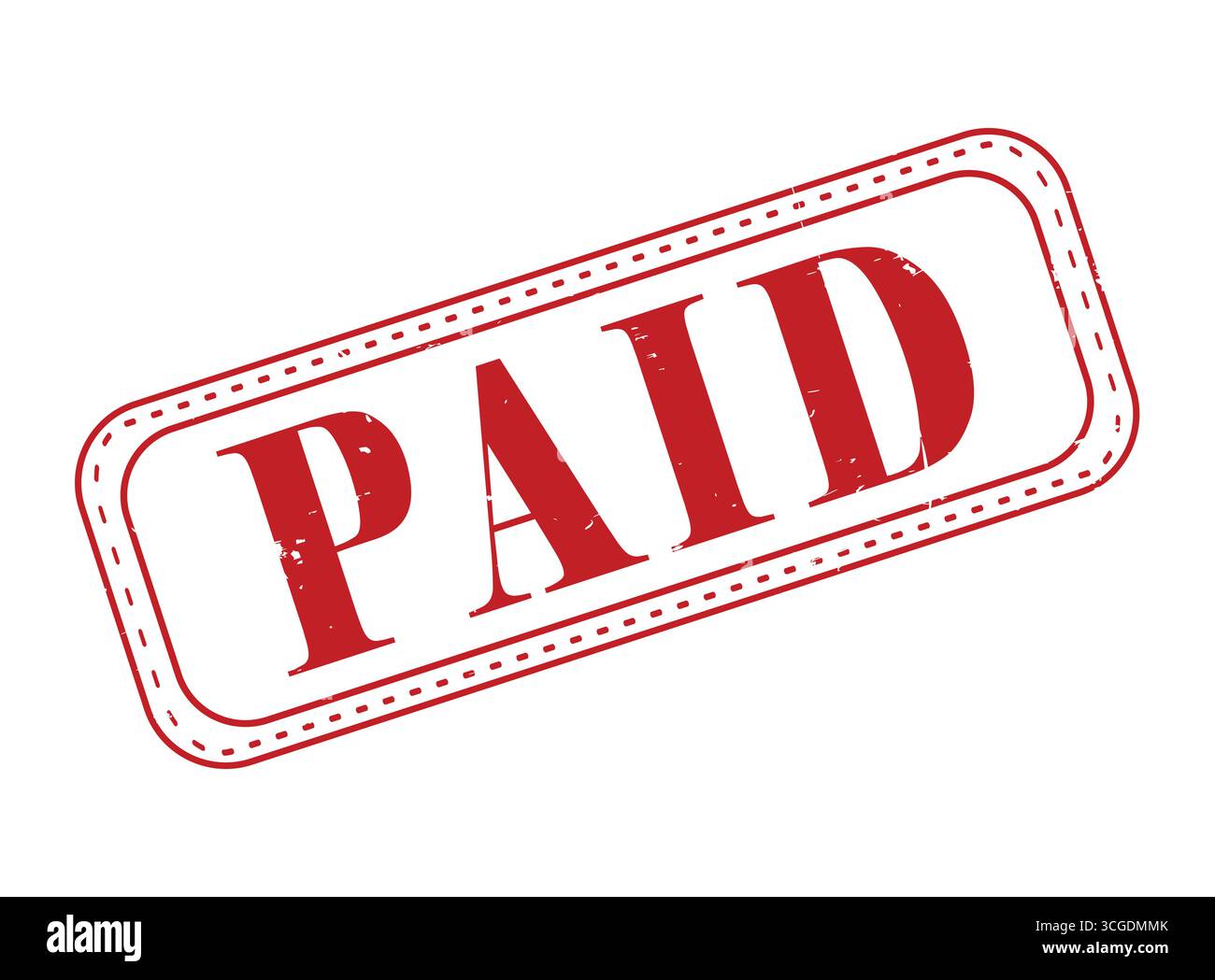 Red paid stamp label hi-res stock photography and images - Alamy