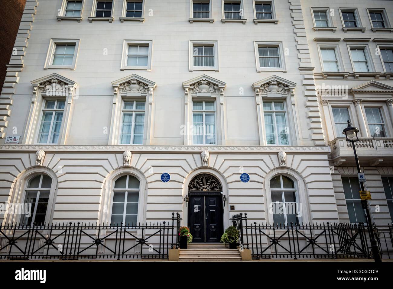 John F. Kennedy lived in 13-14 Princes Gate, an imposing property ...