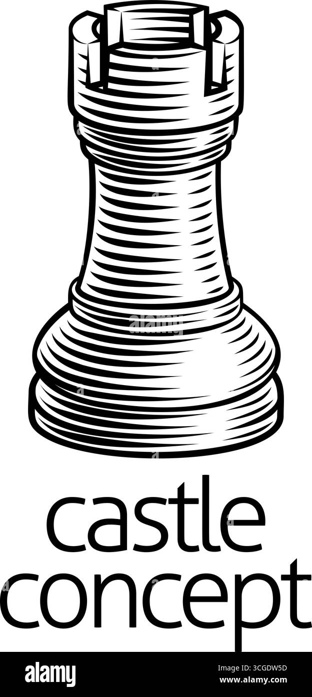 Hand drawn castle Black and White Stock Photos & Images - Alamy