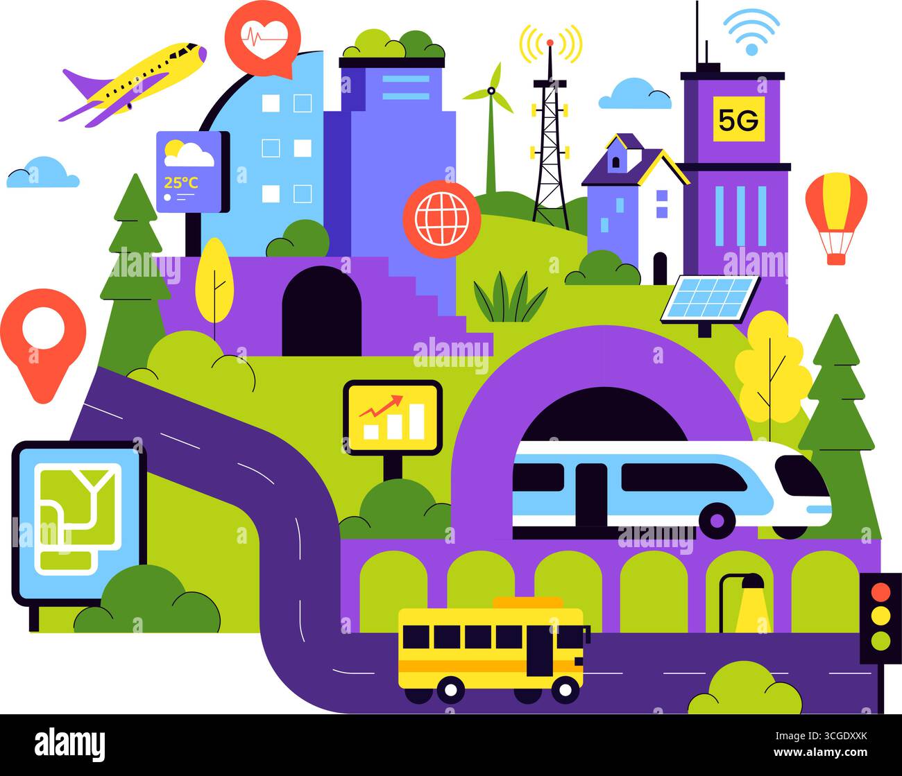 City mobility transportation Stock Vector Images - Alamy