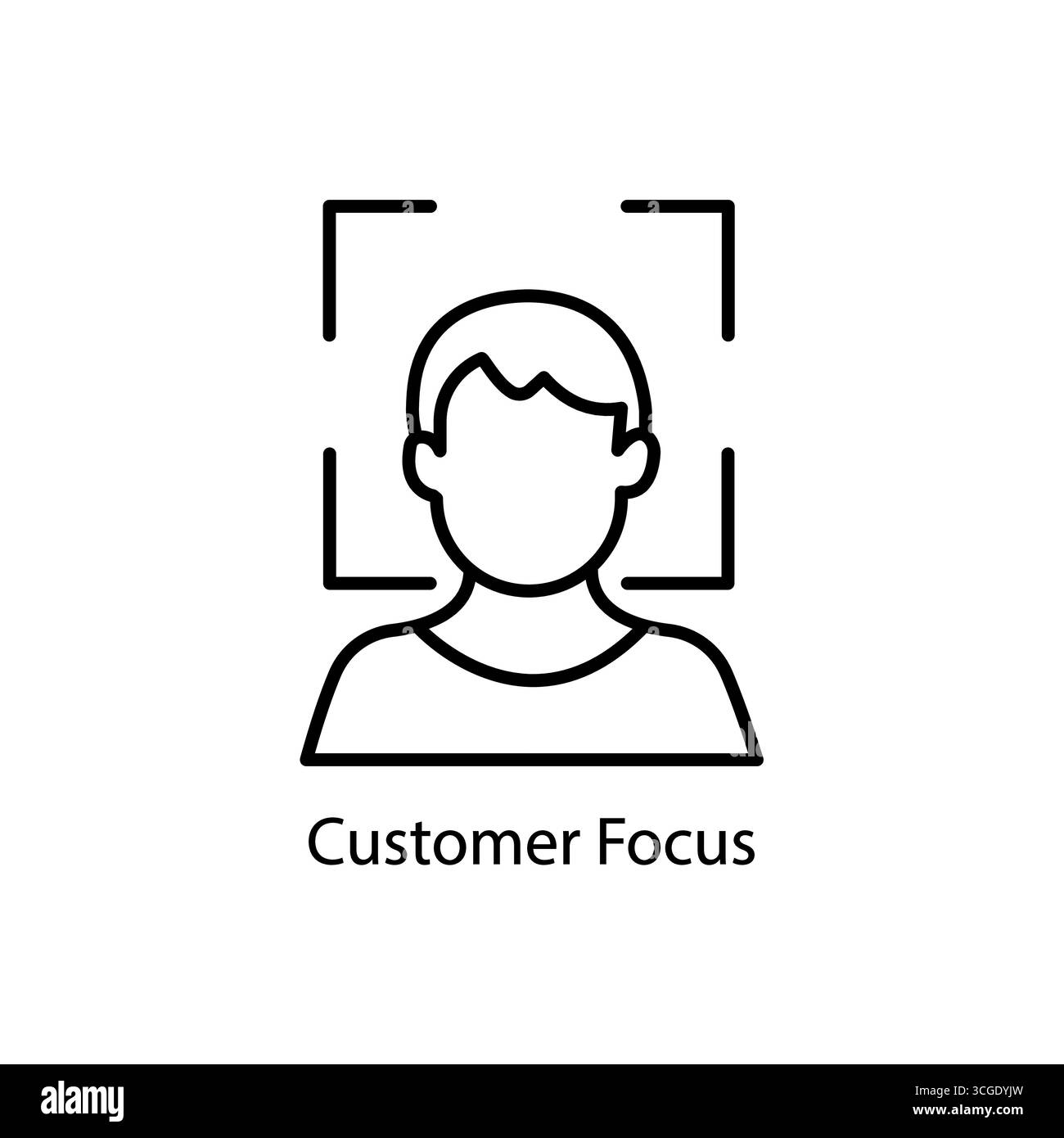 Customer profile icon outline Cut Out Stock Images & Pictures - Alamy