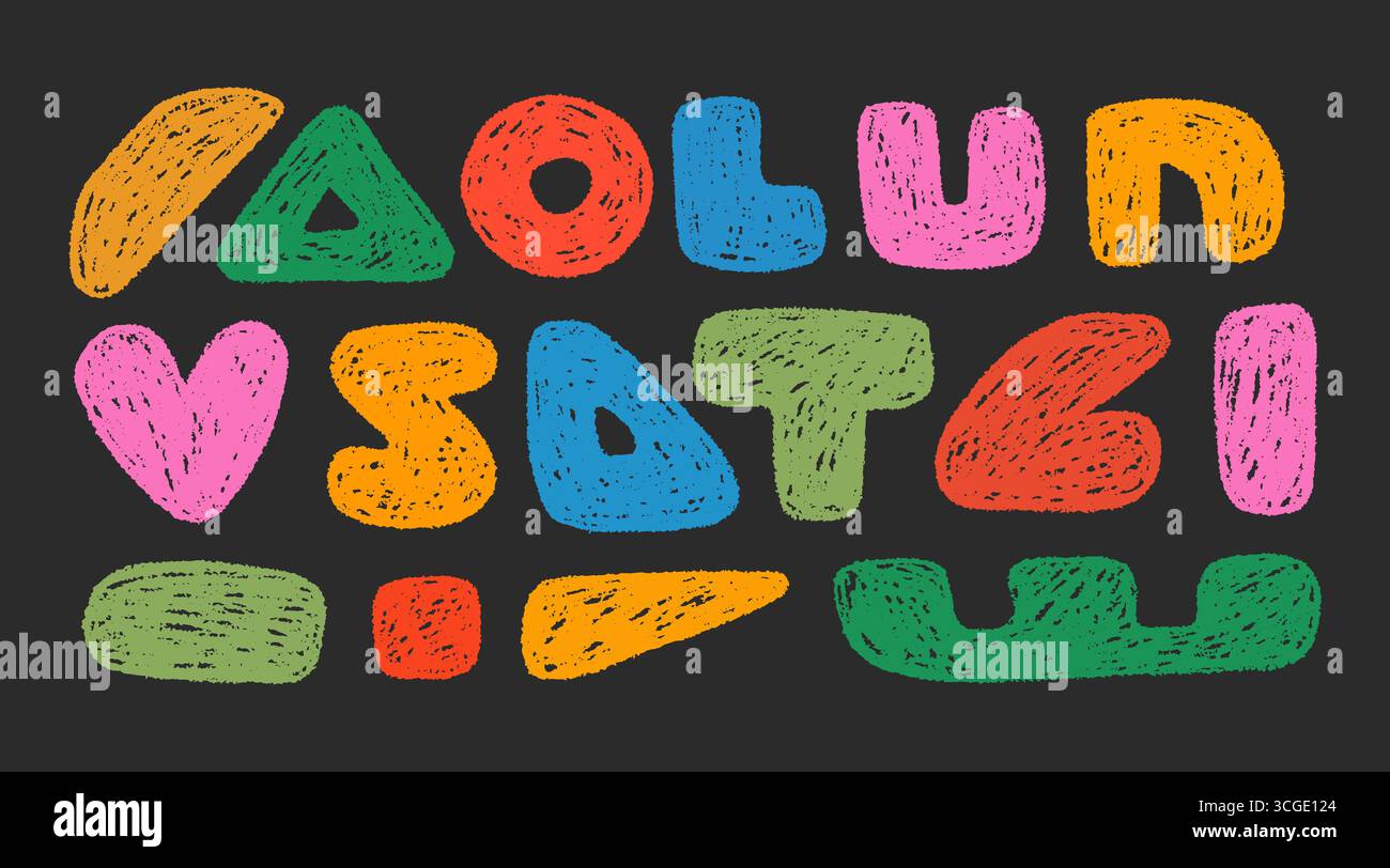 Set black crayon brush Stock Vector Images - Alamy