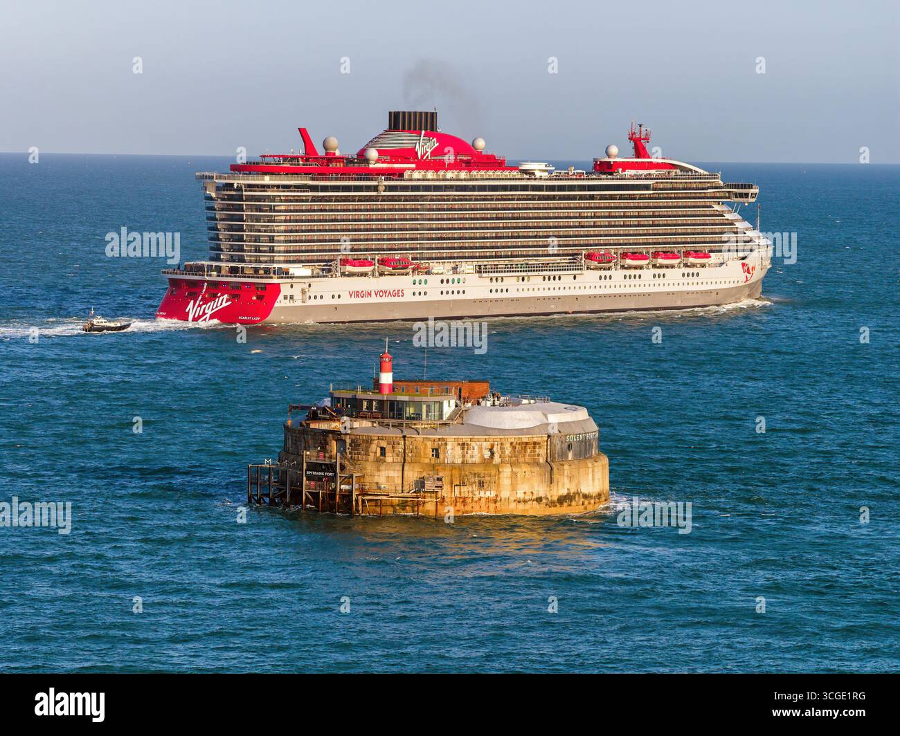 Scarlet Lady, a cruise ship operated by Virgin Voyages, departing ...