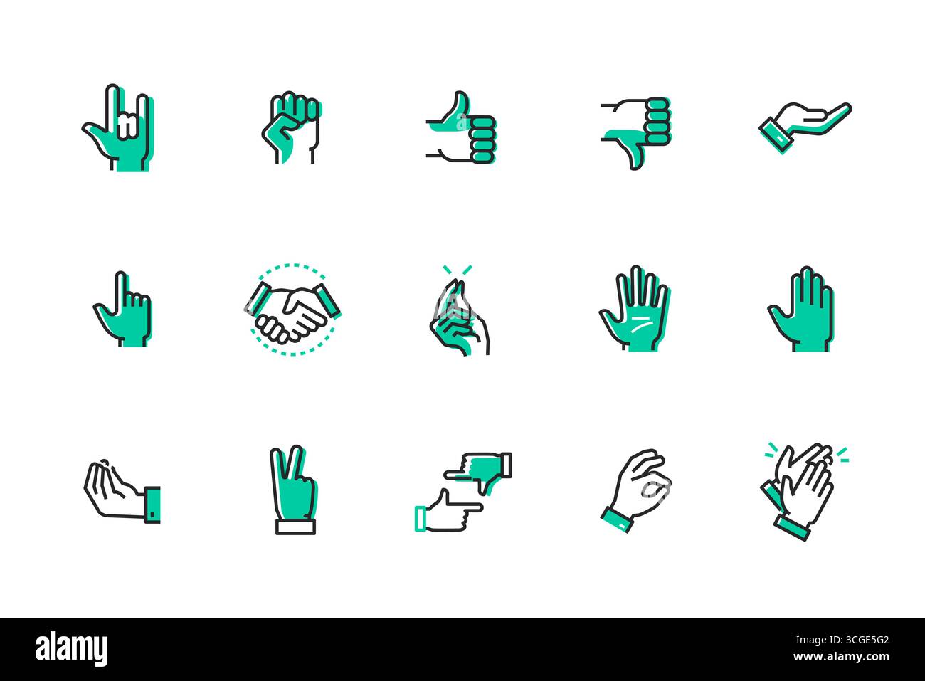 Content line icons signs Cut Out Stock Images & Pictures - Alamy