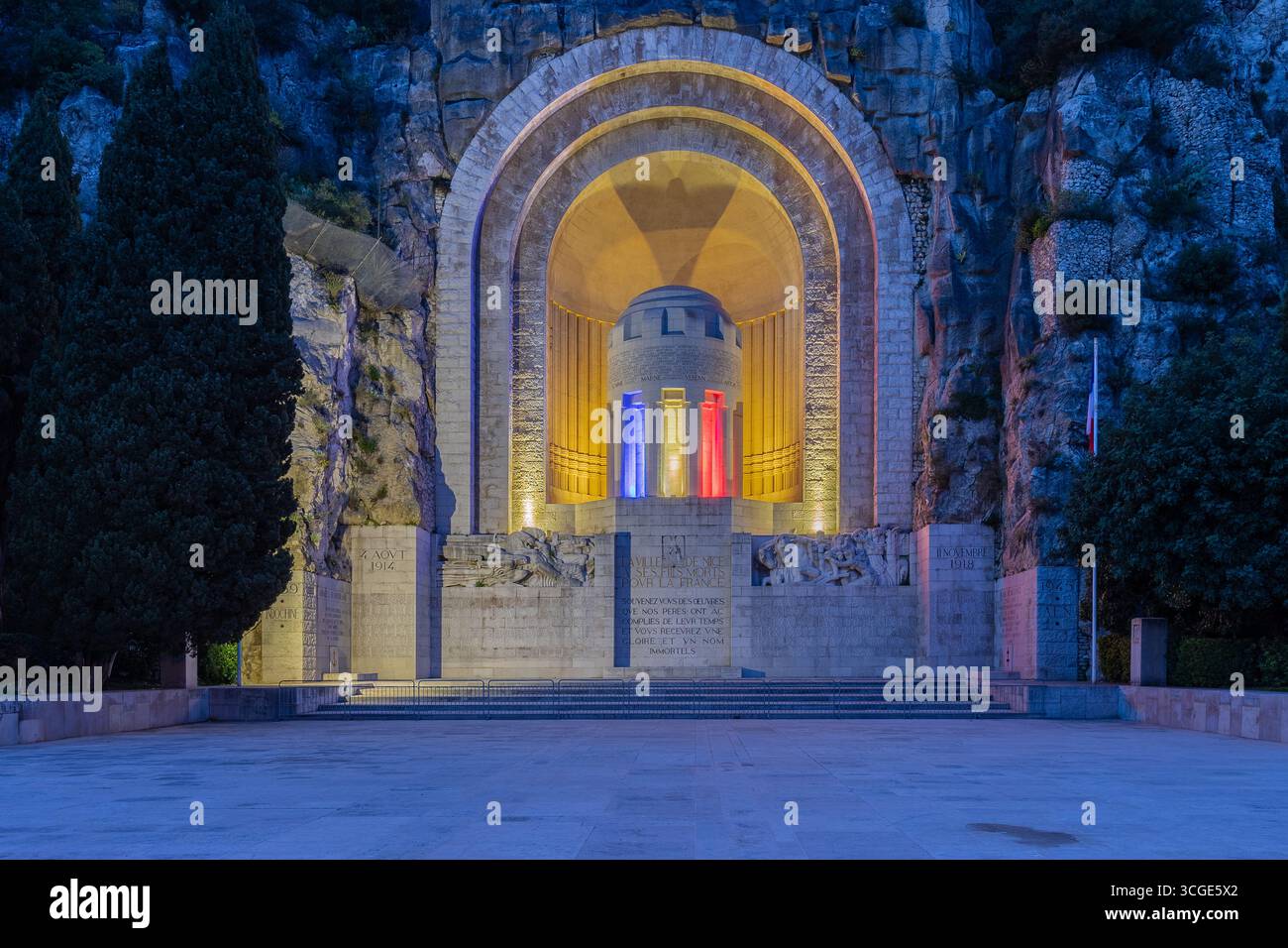 Monument to the Dead, located on Quai Rauba Capeau in the old quarry ...