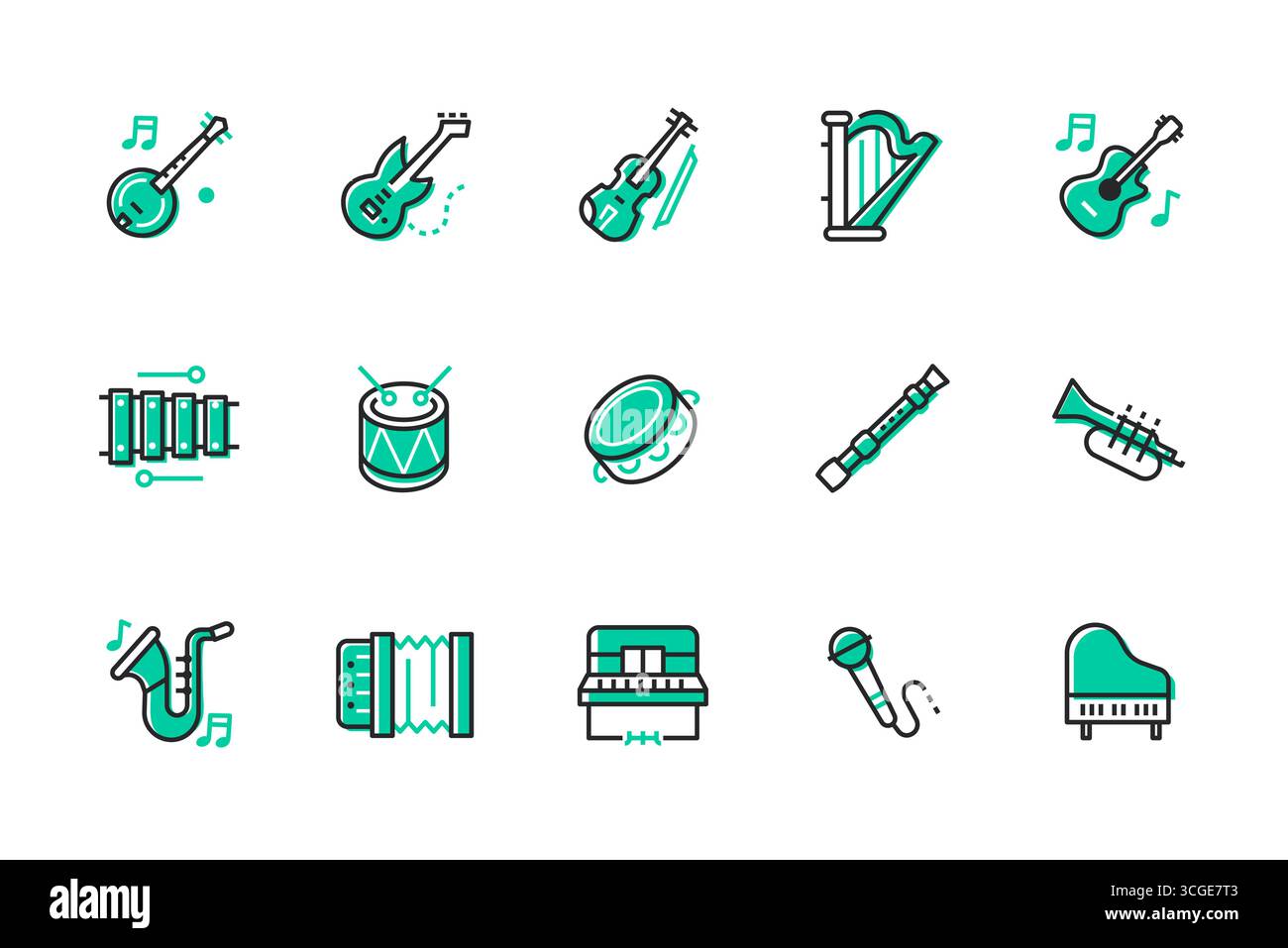 Various music instrument Stock Vector Images - Alamy