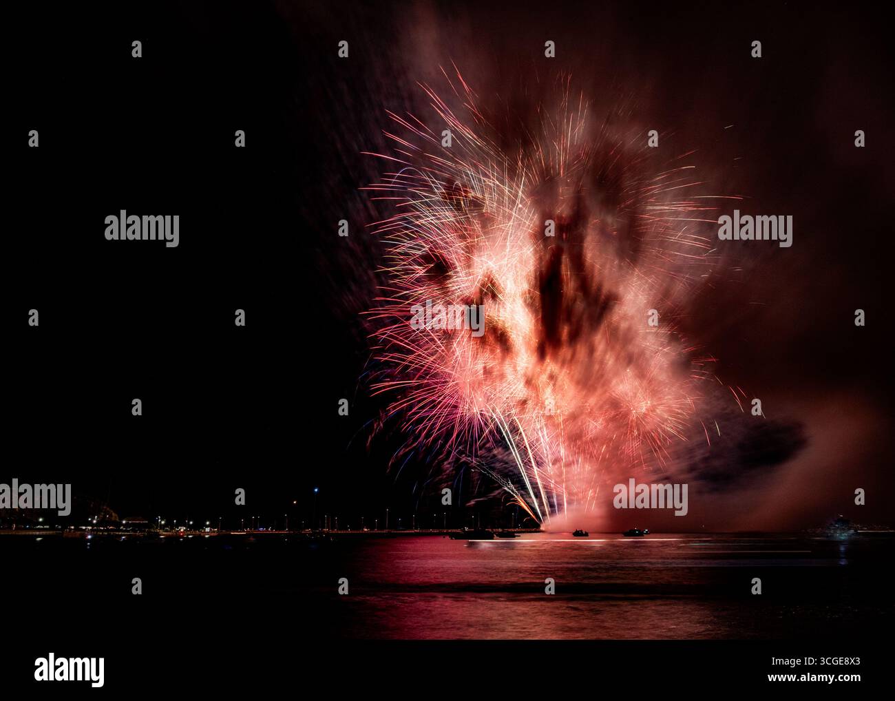 Fireworks from BBB Fireworks over the water as part of the 2025 British ...