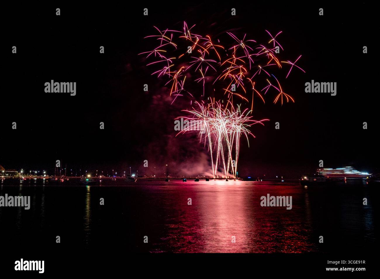 Fireworks from 1st Galaxy Fireworks over the water as part of the 2025 ...