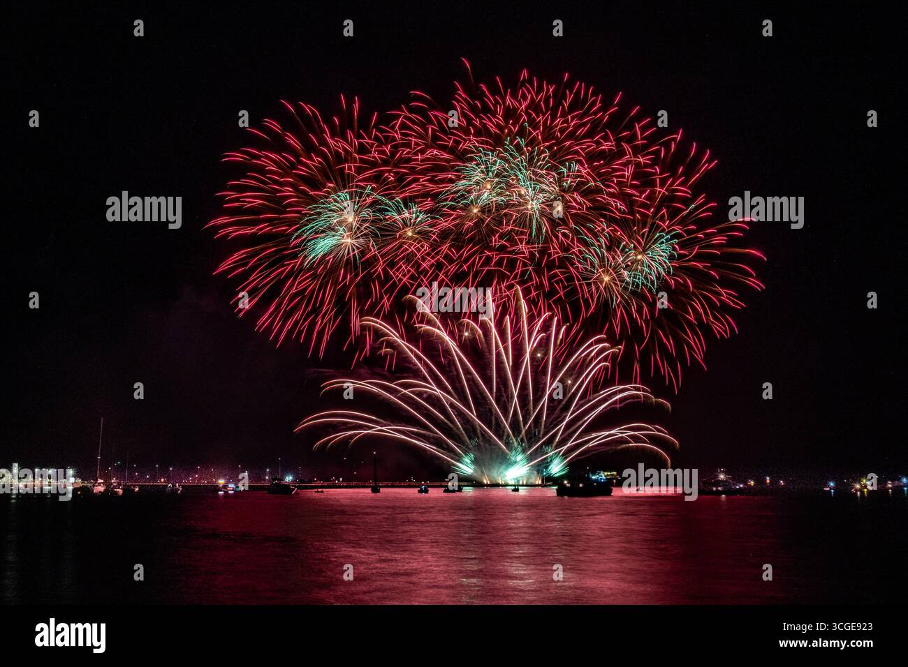 Fireworks from 1st Galaxy Fireworks over the water as part of the 2025 ...