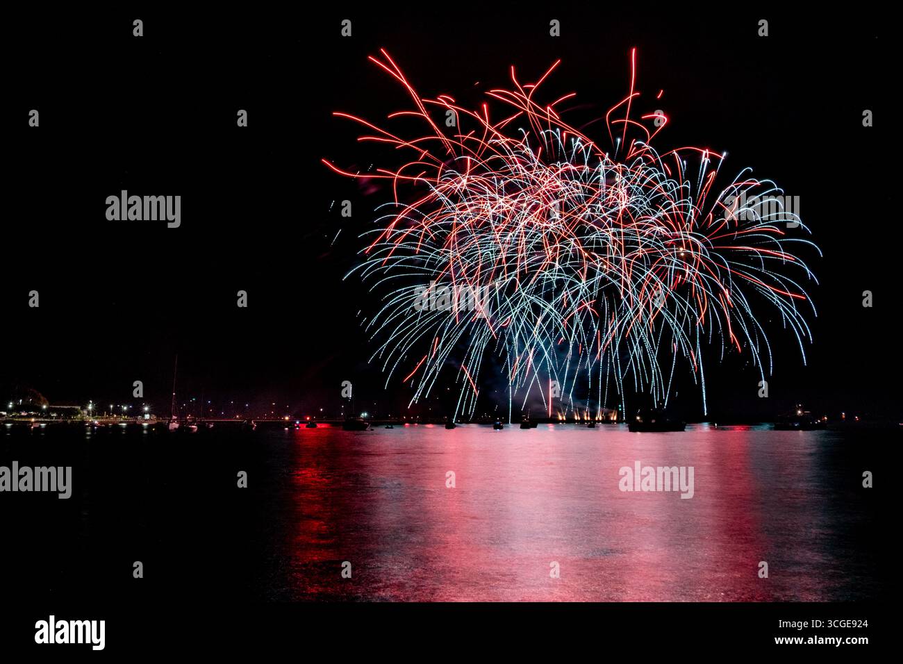 Fireworks from 1st Galaxy Fireworks over the water as part of the 2025 ...