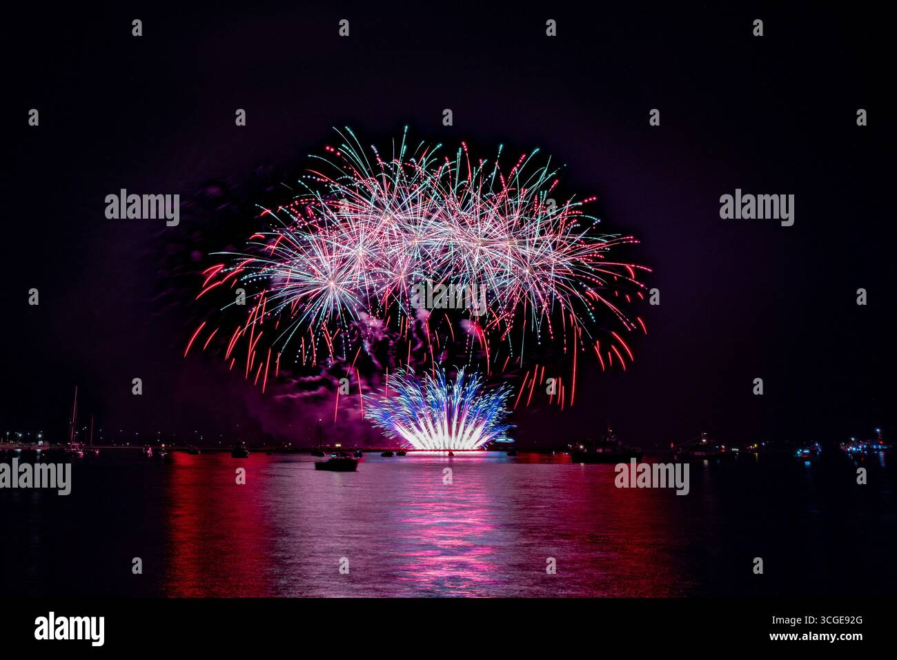 Fireworks from 1st Galaxy Fireworks over the water as part of the 2025 ...