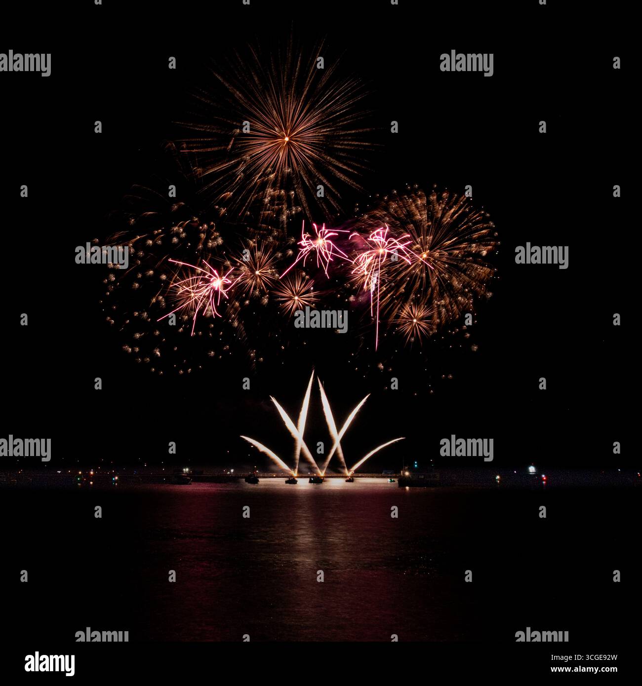 Fireworks from Fully Fused Fireworks over the water as part of the 2025 ...
