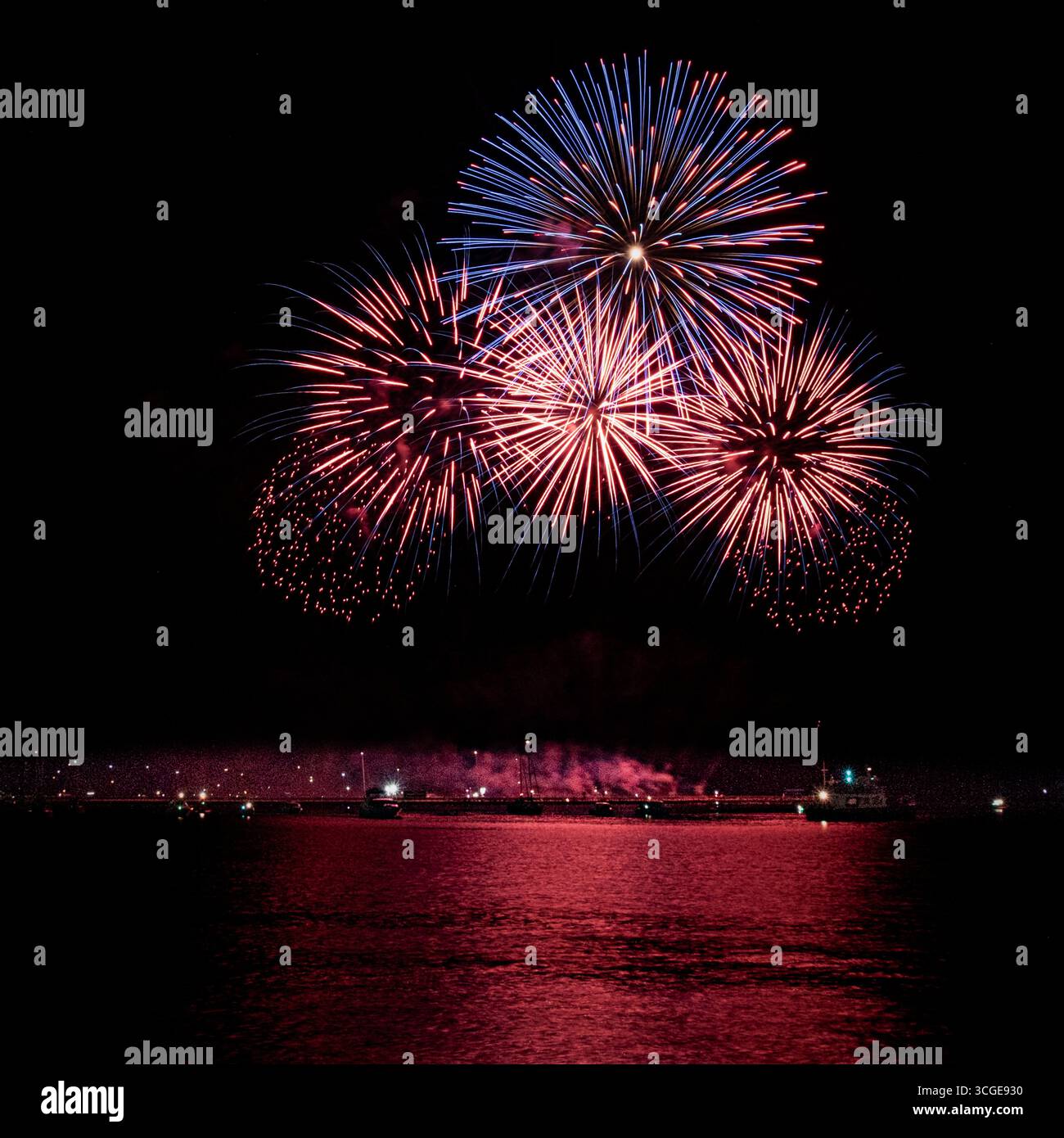 Fireworks from Fully Fused Fireworks over the water as part of the 2025 ...