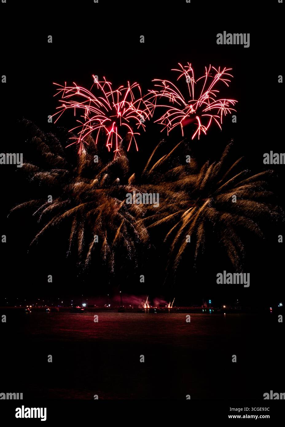 Fireworks from Fully Fused Fireworks over the water as part of the 2025 ...