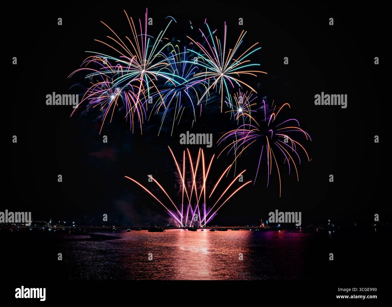 Fireworks from Selstar Fireworks over the water as part of the 2025 ...