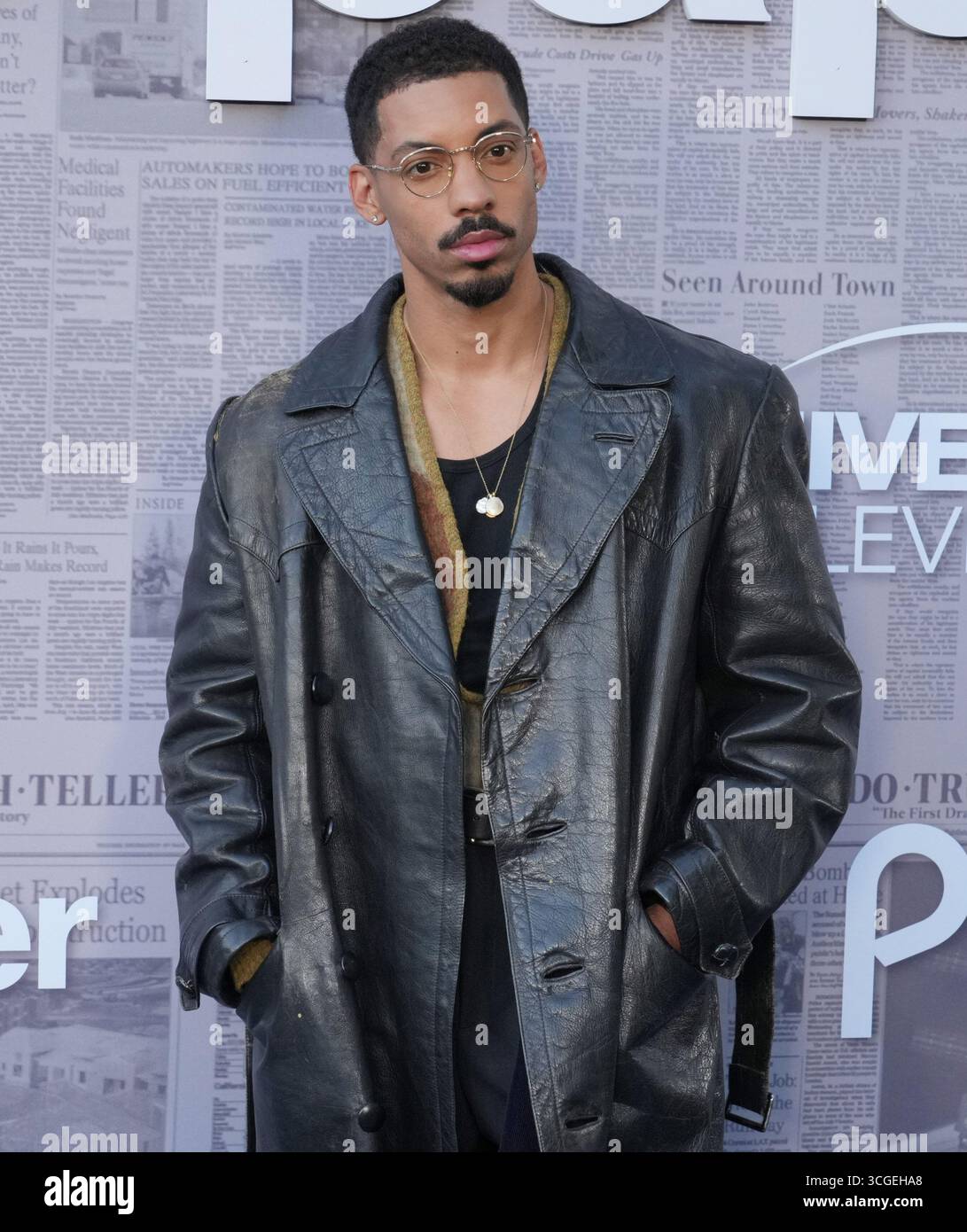 Melvin Gregg arrives at the Peacock’s THE PAPER Series Premiere held at ...