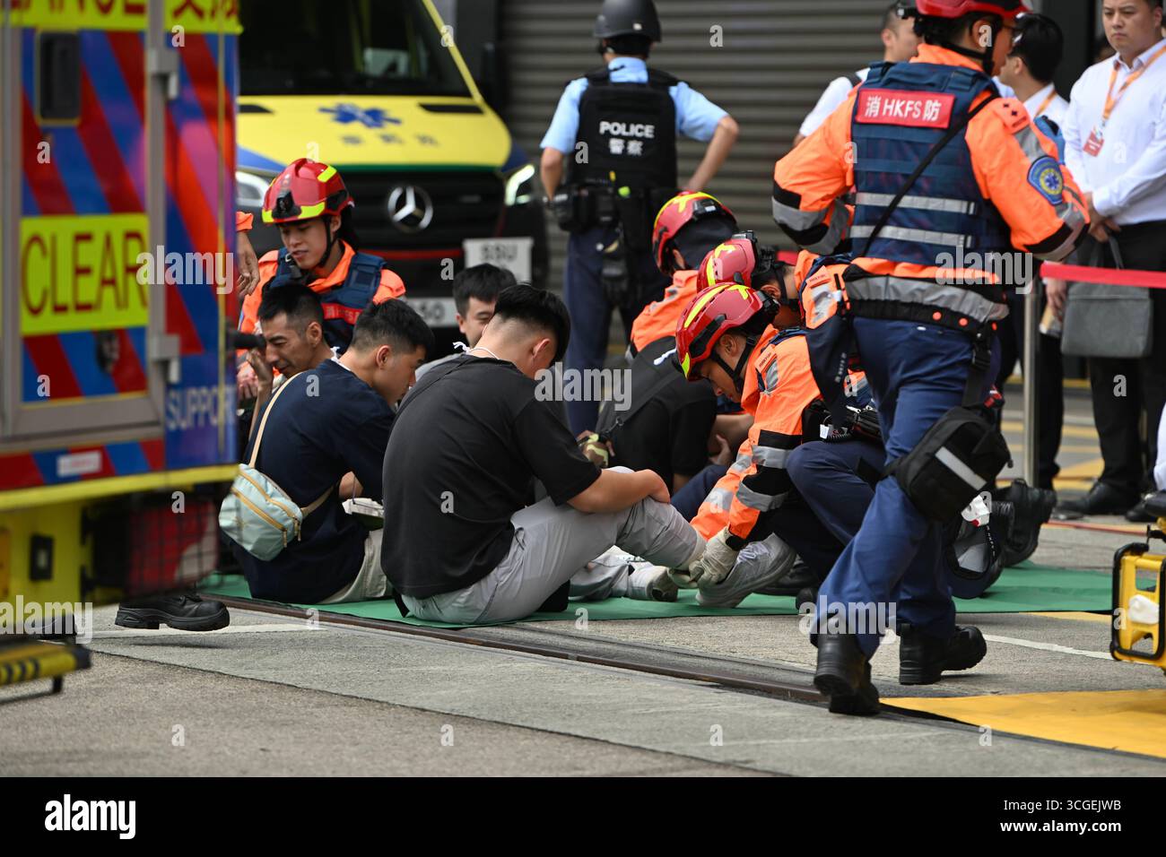 Hong Kong counter-terrorism exercise A general view showing Hong Kong ...