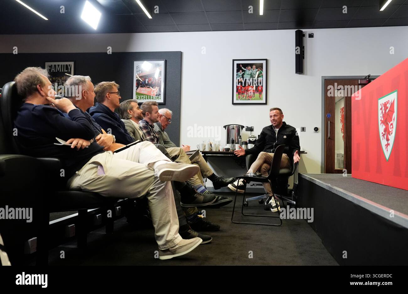 Wales head coach Craig Bellamy during a press conference at the Vale ...