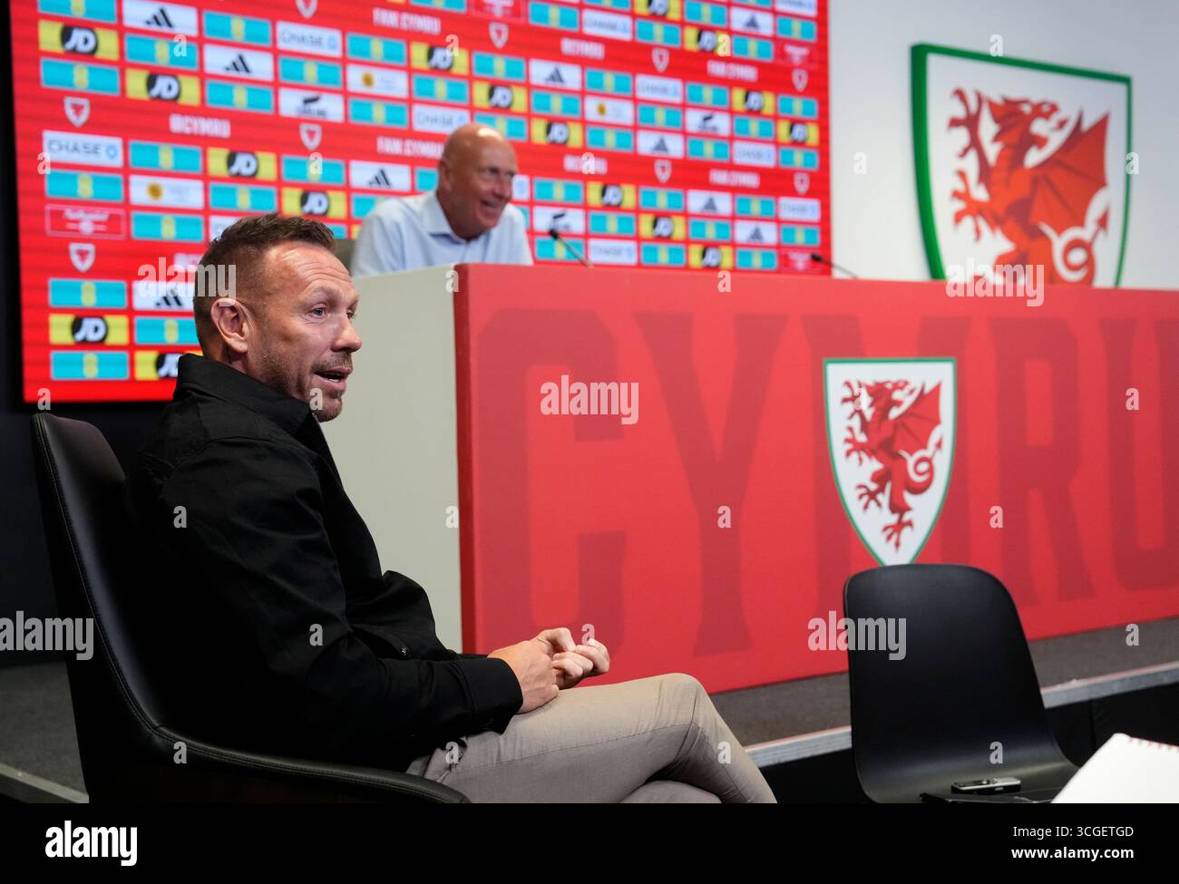 Wales head coach Craig Bellamy during a press conference at the Vale ...