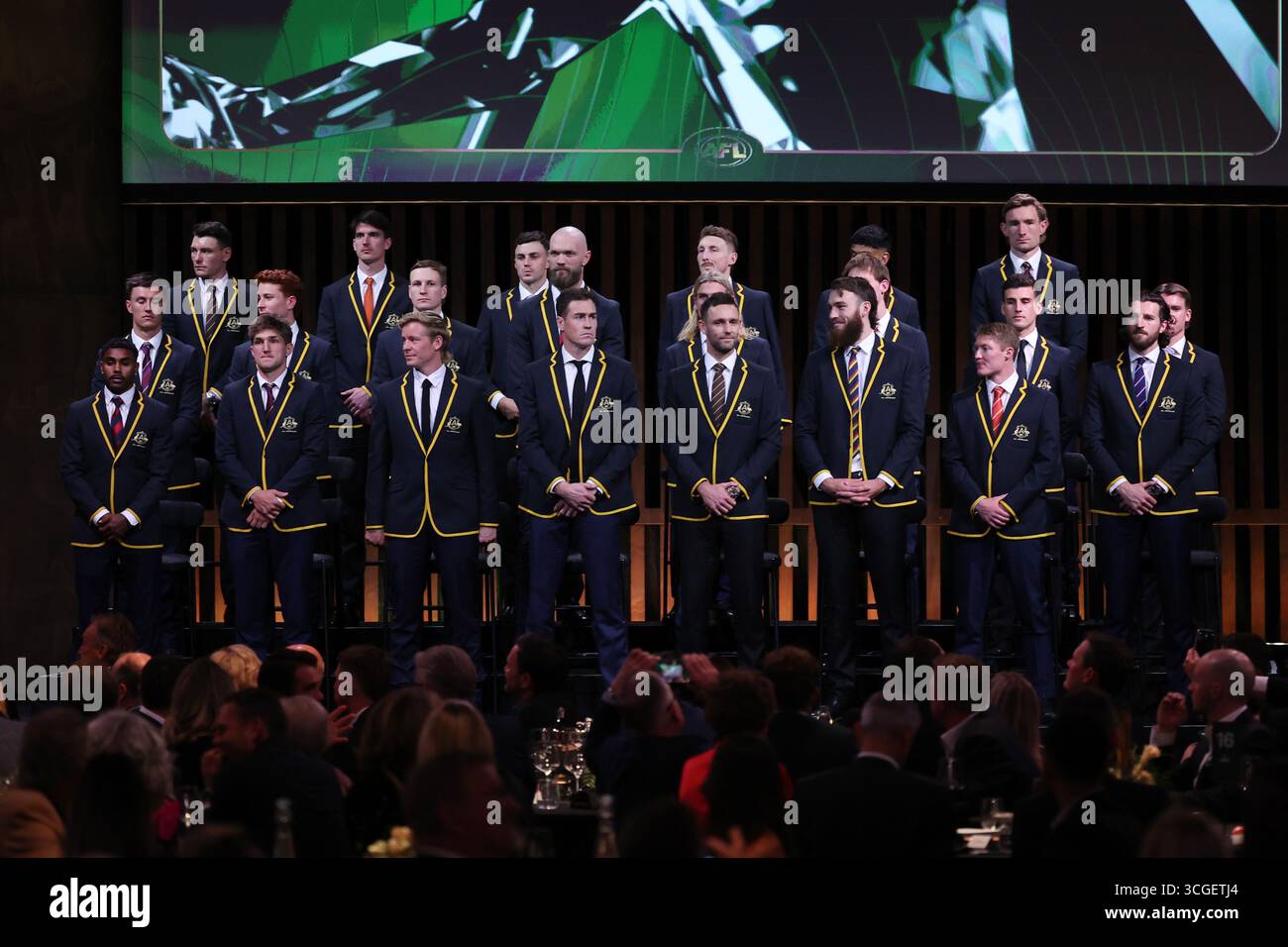 The AFL All-Australian Team during the 2025 AFL Awards in Melbourne ...
