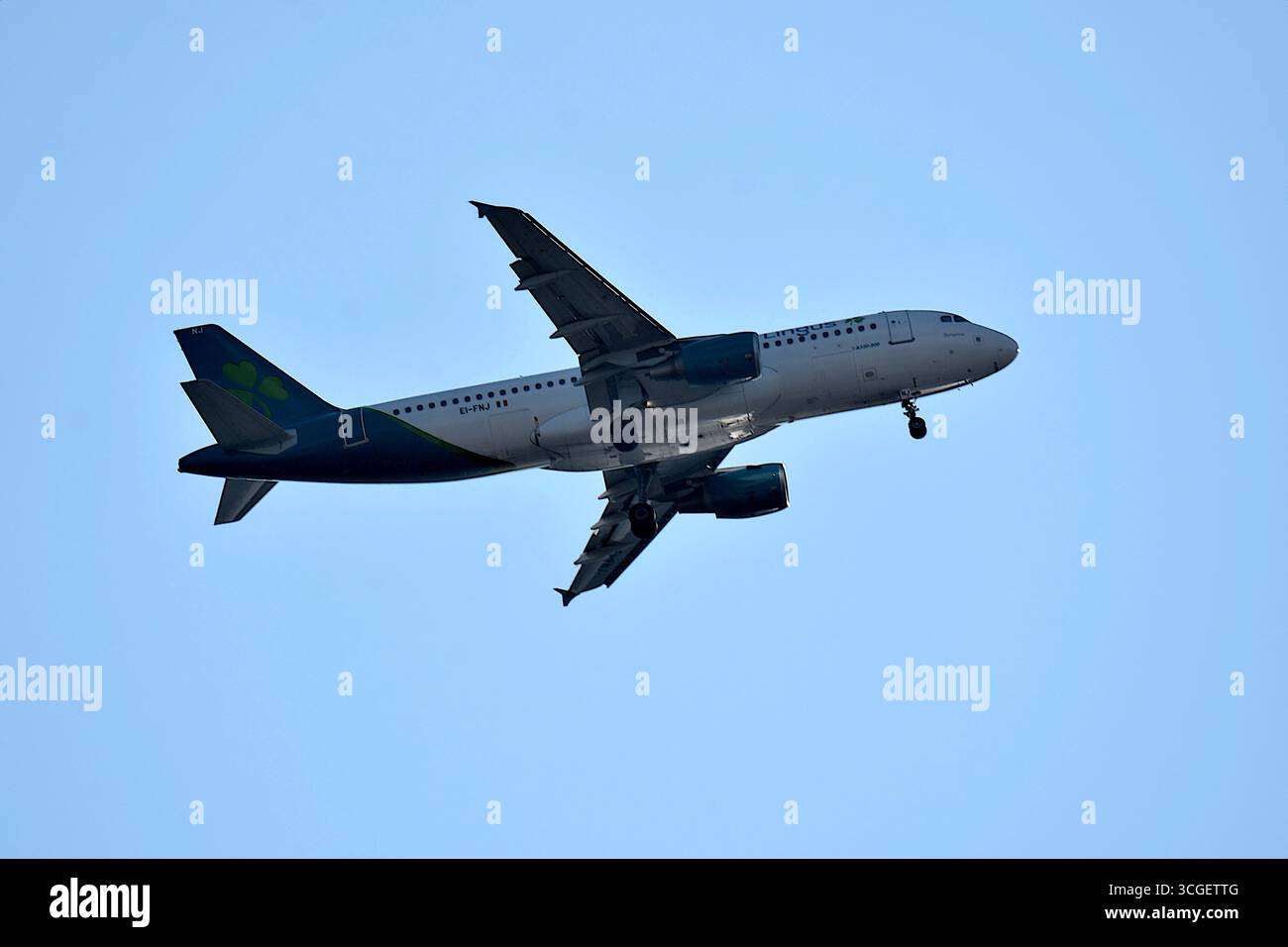 Aer Lingus plane arrives at Marseille Provence Airport. (Photo by ...