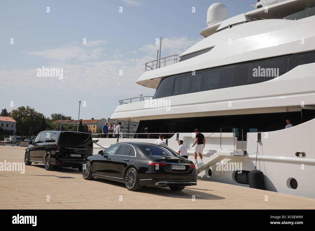 Croatia, Pula, 280825. Serbian multimillionaire Dragan Solak with his ...