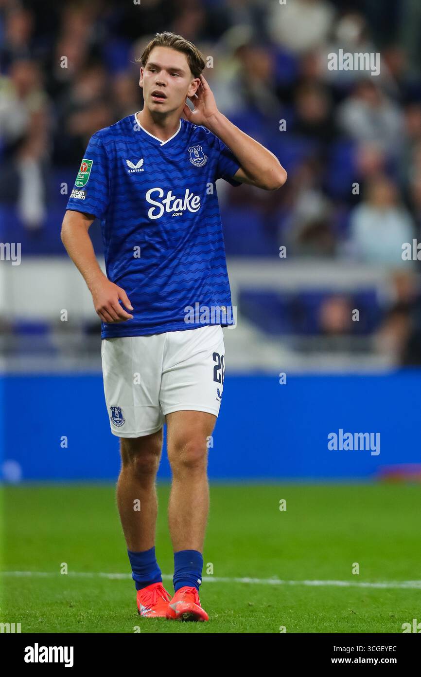 Tyler Dibling of Everton during the Everton FC v Mansfield Town FC ...