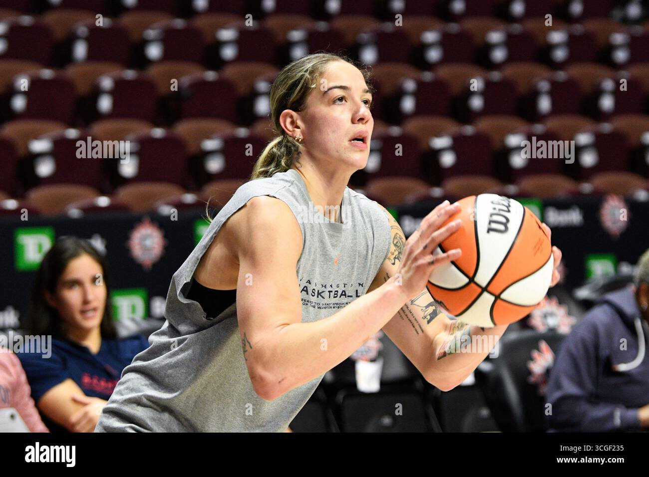 UNCASVILLE, CT - AUGUST 21: Washington Mystics forward Emily Engstler ...