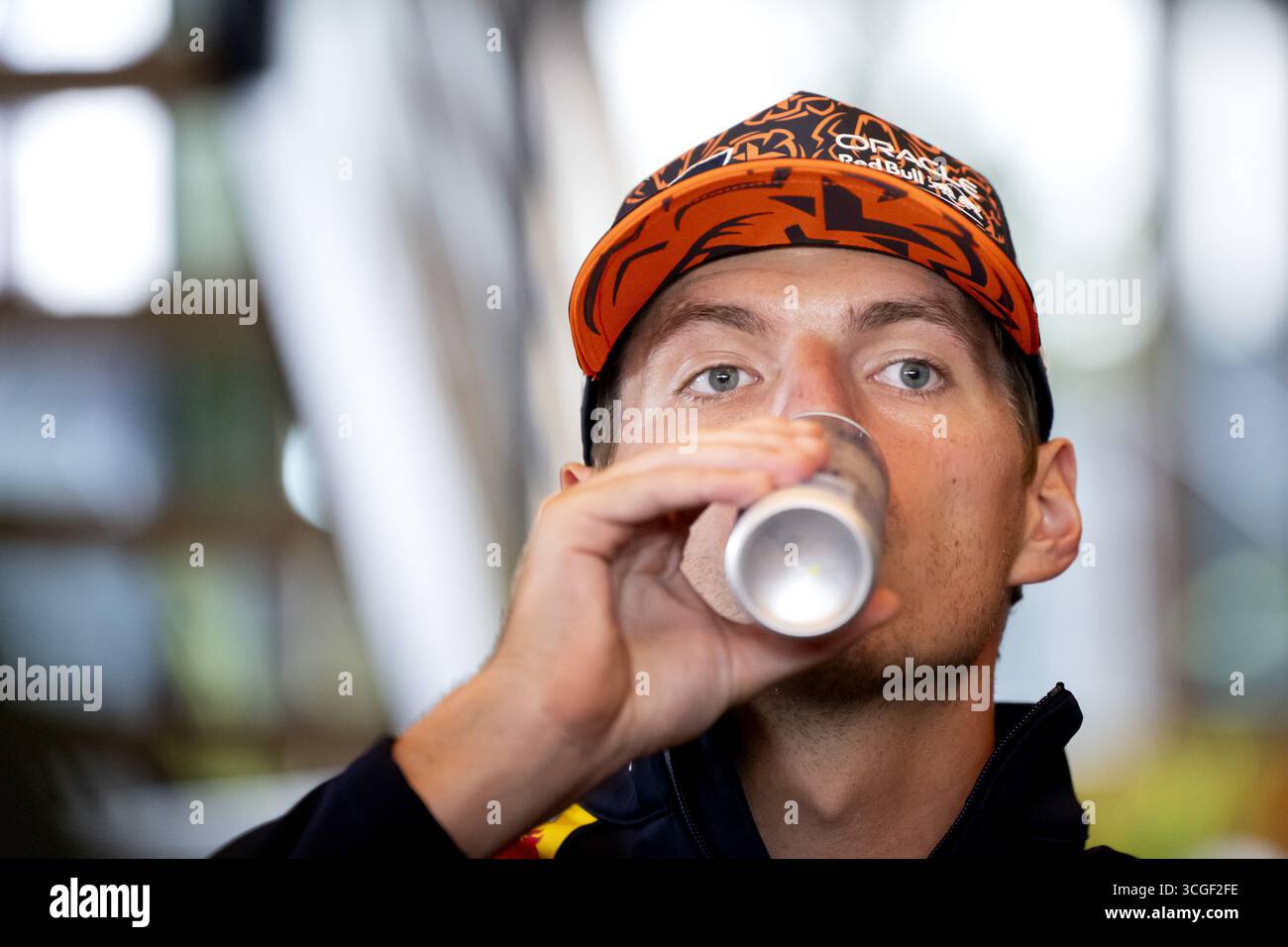 ZANDVOORT - Max Verstappen (Red Bull Racing) speaks to the press at the ...