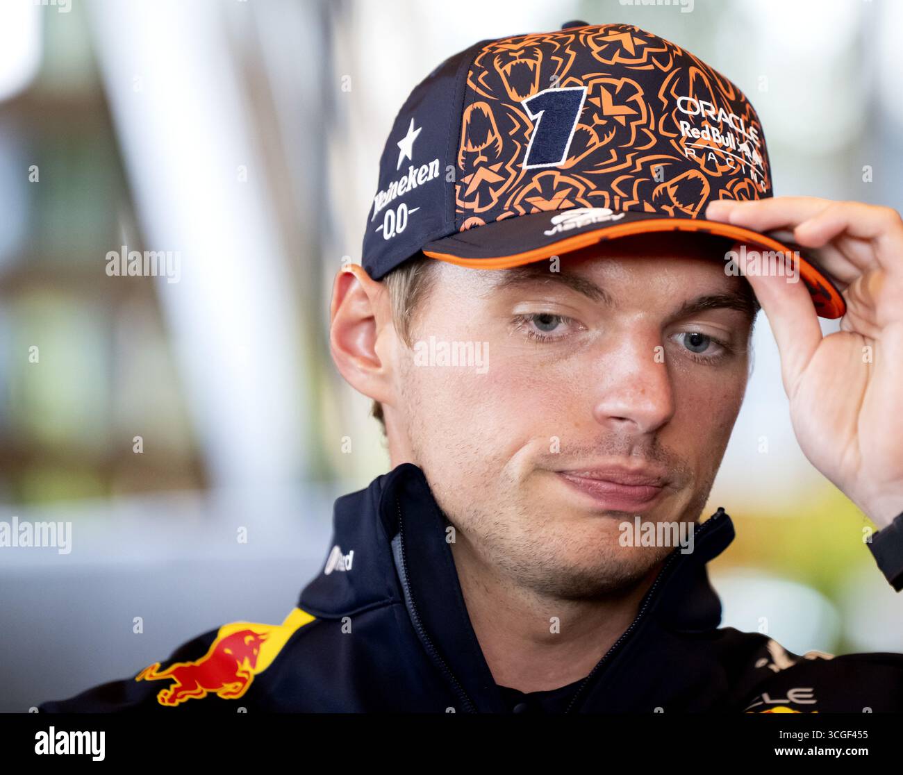 ZANDVOORT - Max Verstappen (Red Bull Racing) speaks to the press at the ...