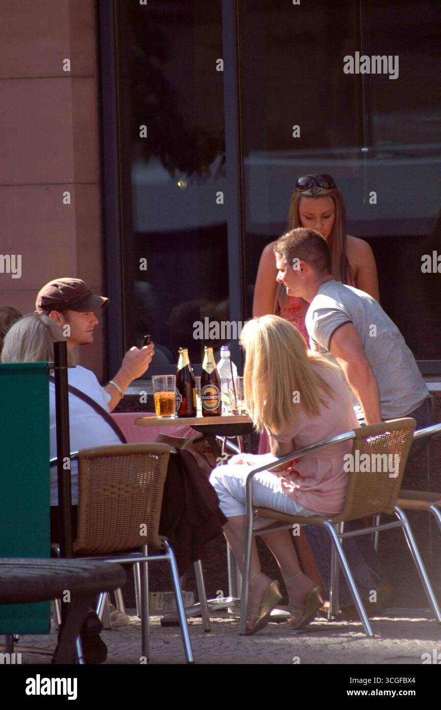 Kevin Simm, Michelle Heaton and Tony Lundon of Liberty X spotted out ...