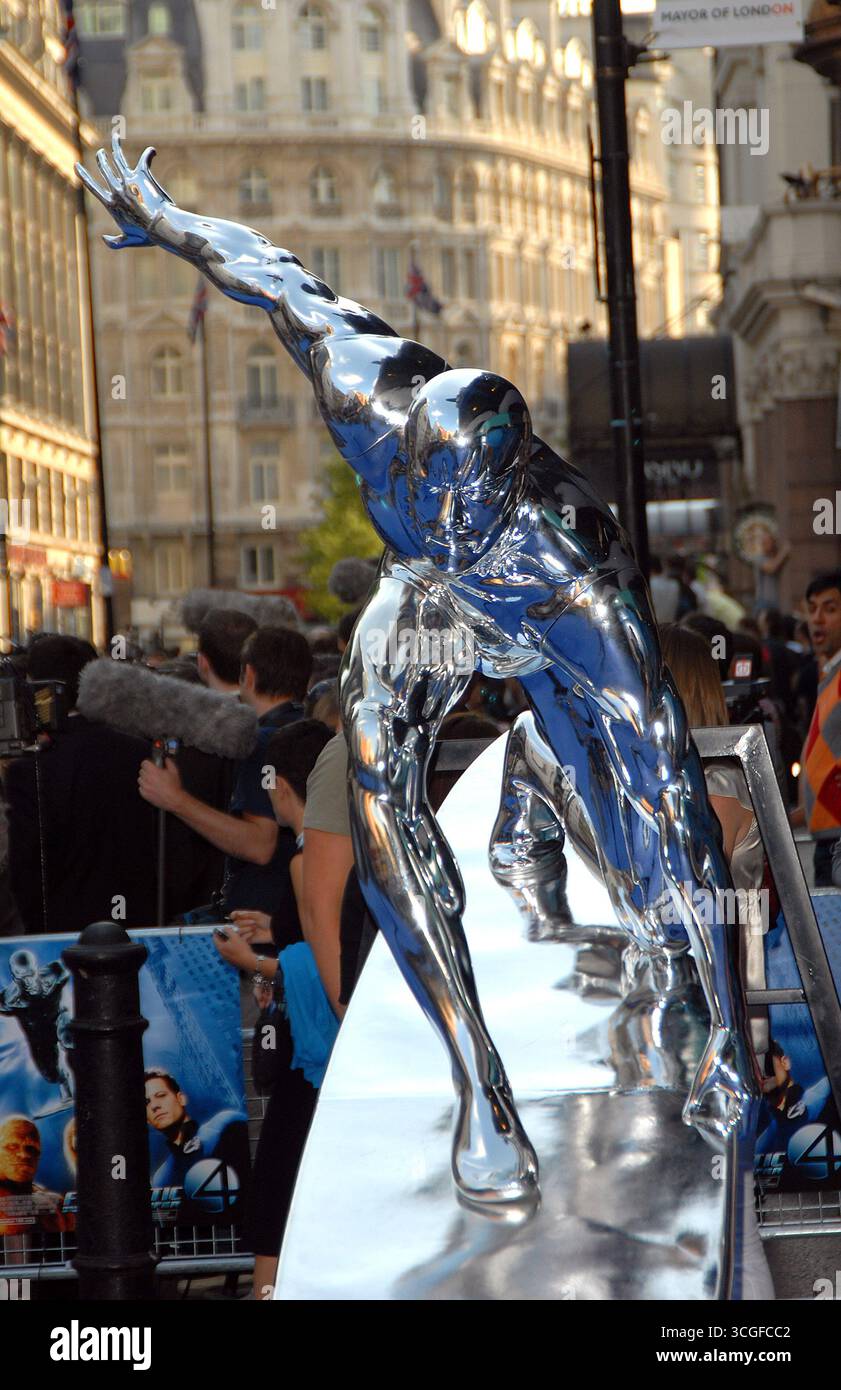 The Silver Surfer at the UK premiere of Fantastic Four: Rise Of The ...