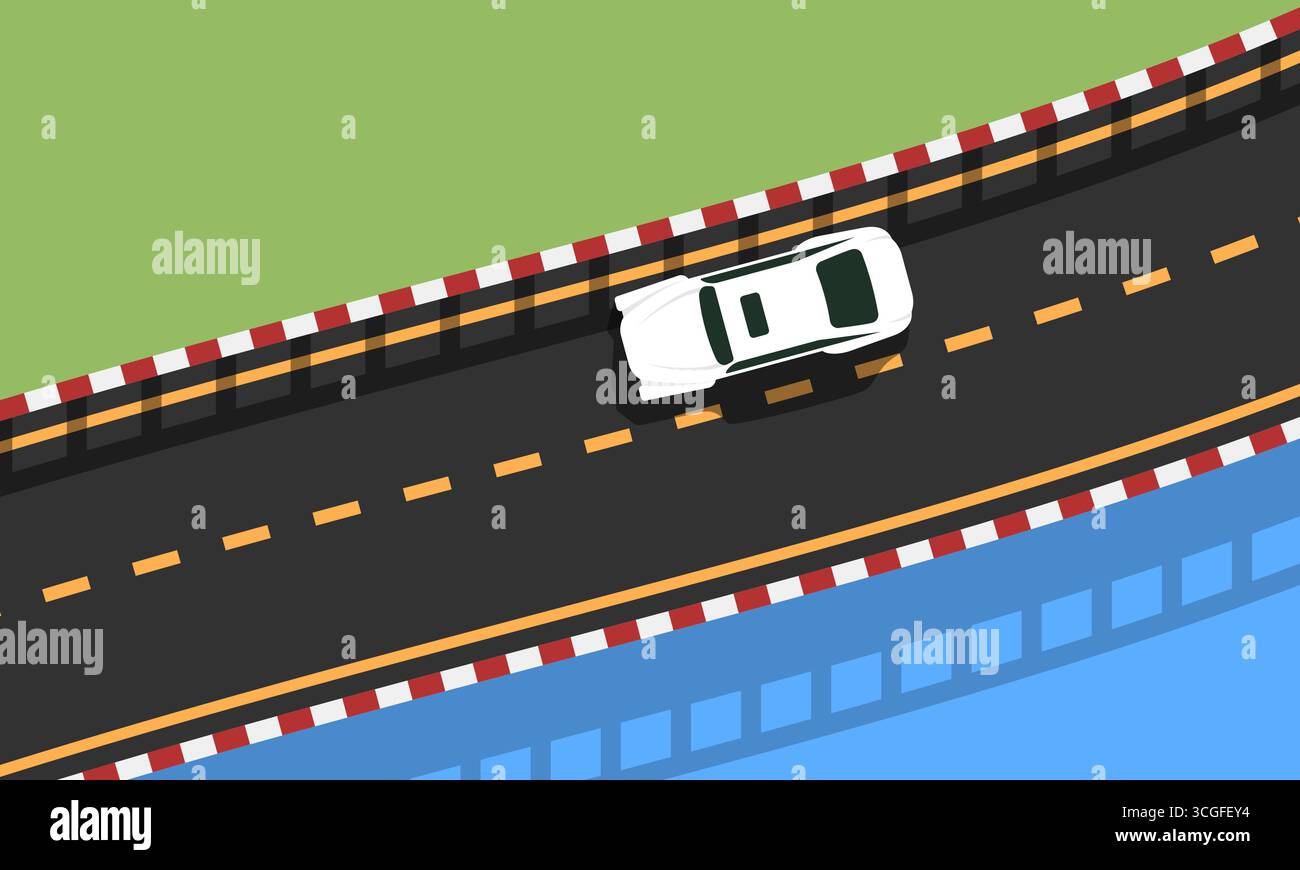 Overhead view car moving Stock Vector Images - Alamy