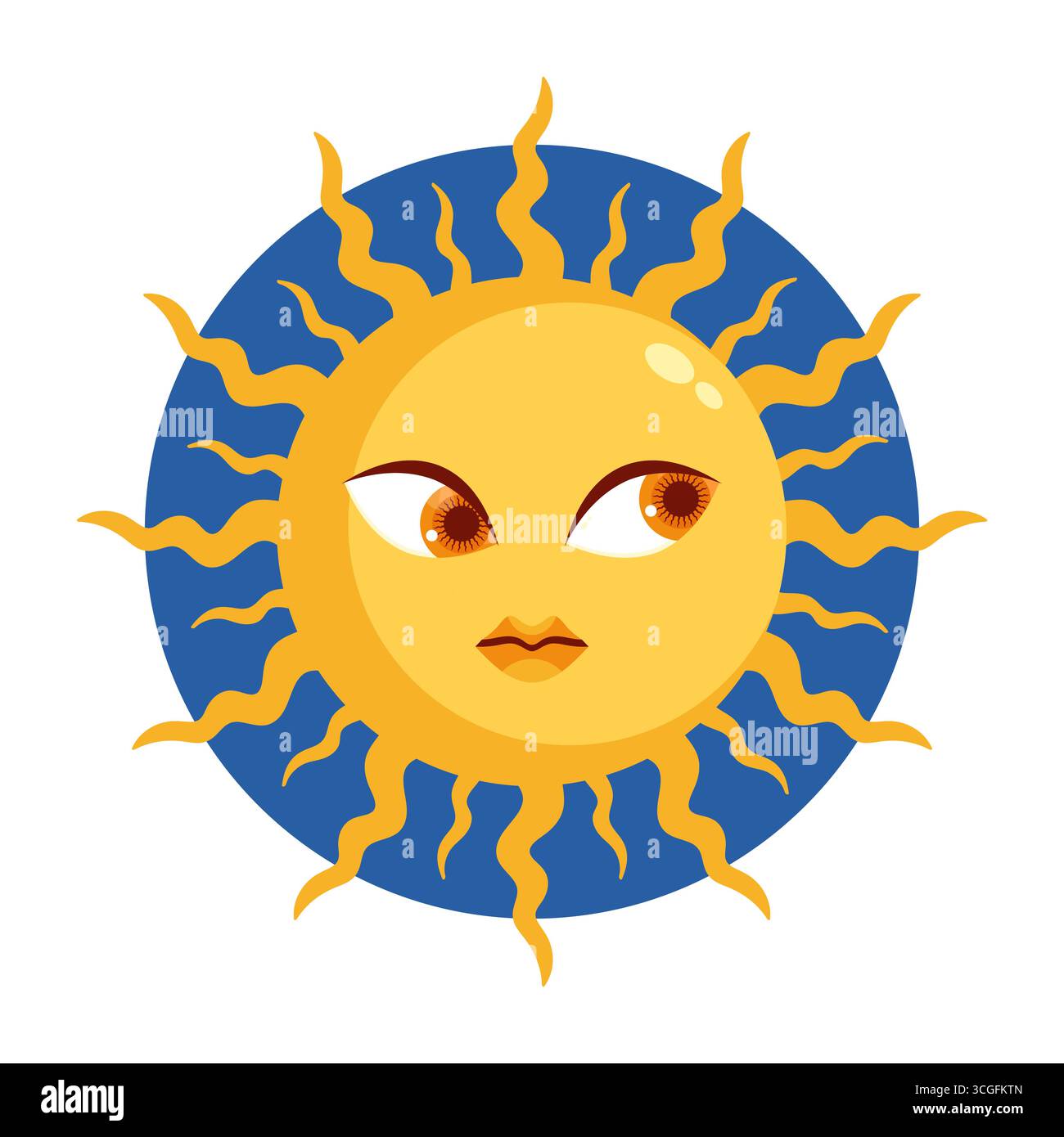 Yellow flat sun rays Cut Out Stock Images & Pictures - Alamy