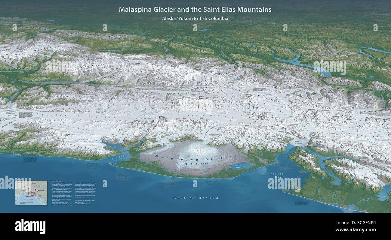Gulf of alaska map hi-res stock photography and images - Alamy
