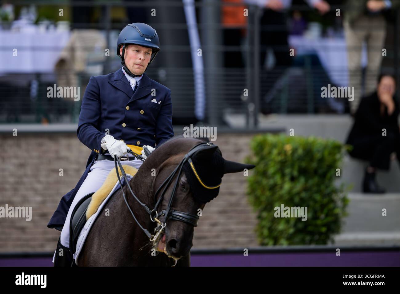 250828 Henri Ruoste of Finland with horse Tiffanys Diamond during the ...
