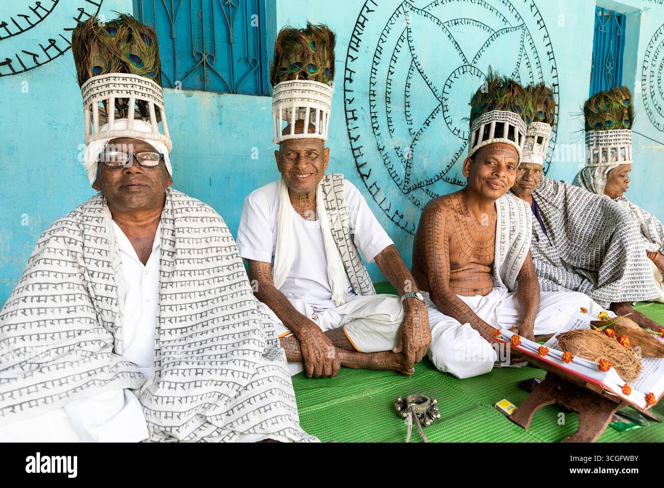 Ramnani Samaj sect community with Hindu god named lord Rama tattooed ...