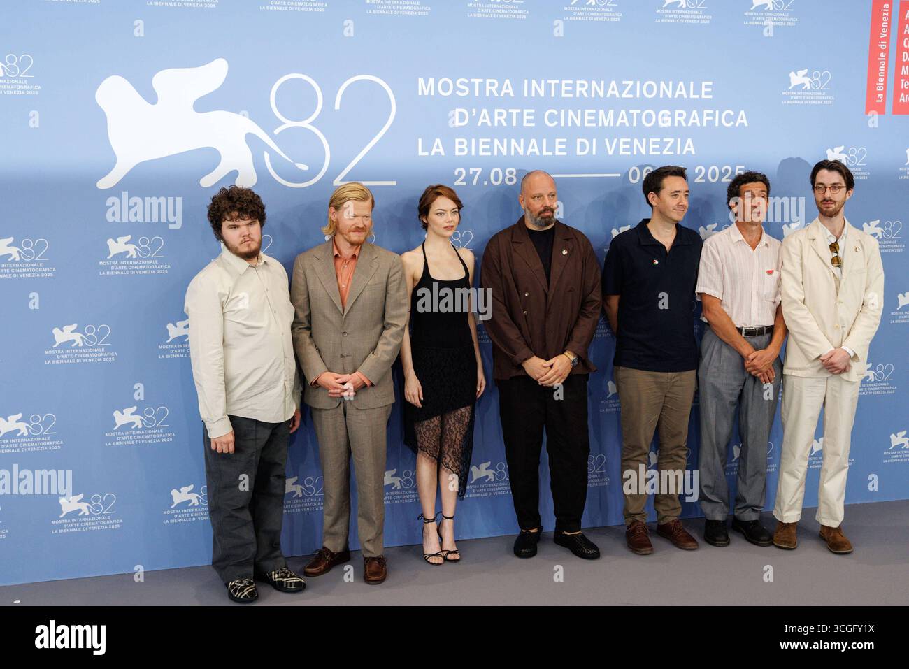 News - Bugonia Photocall - The 82nd Venice International Film Festival Aidan Delbis, Jesse ...