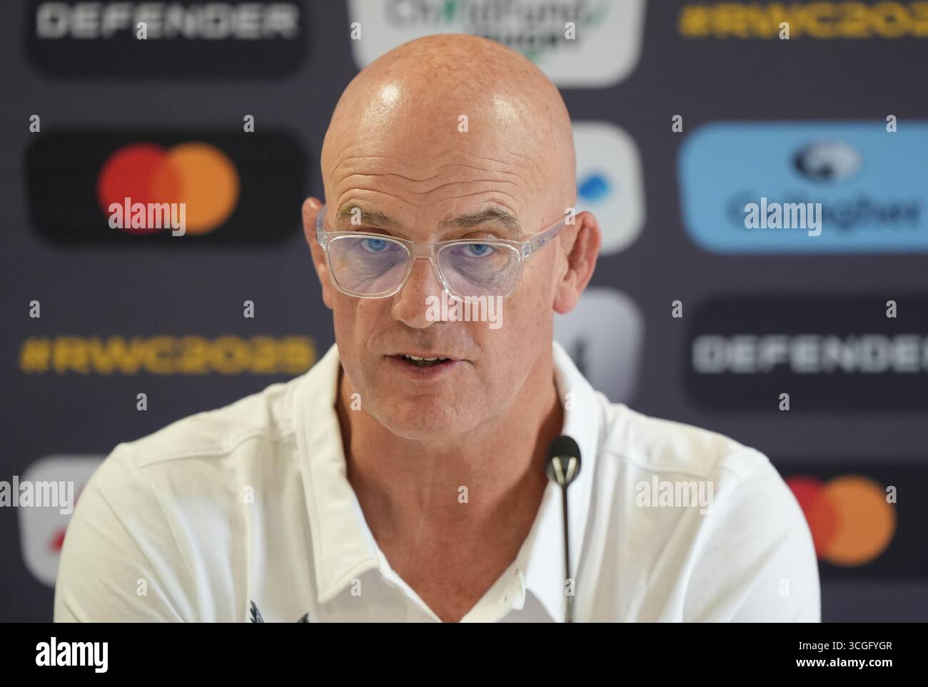 England head coach John Mitchell during a press conference at Staverton ...
