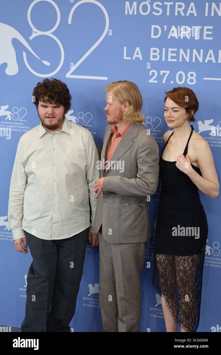 Venice, Italy, 28th August, 2025. Aidan Delbis, Jesse Plemons, Emma ...
