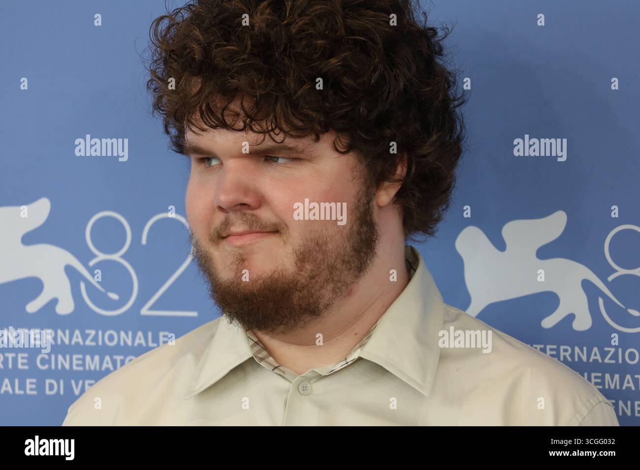 Venice, Italy, 28th August, 2025. Aidan Delbis at the photo call for ...