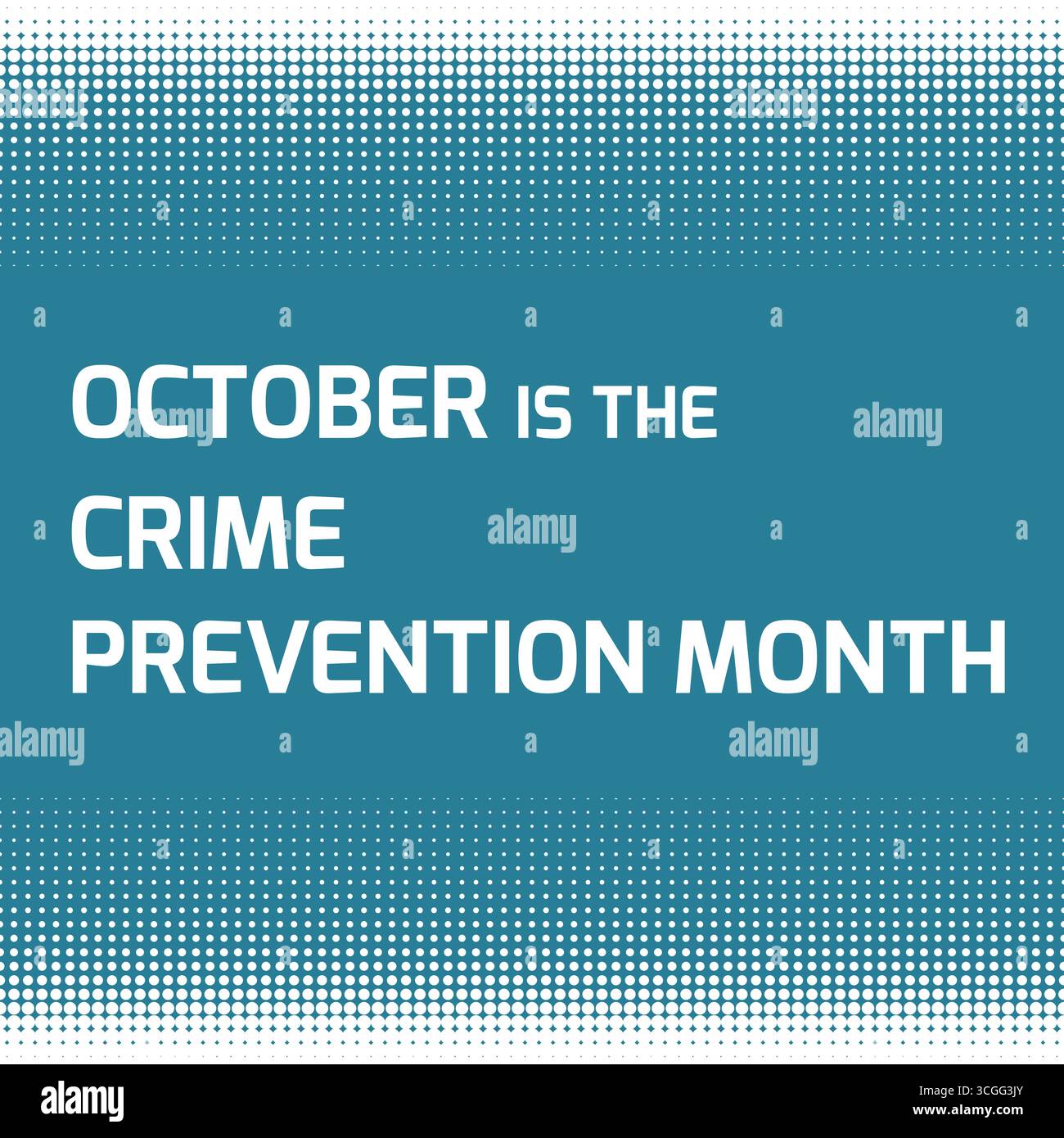 Crime Prevention Month in October. Social media announcement poster ...